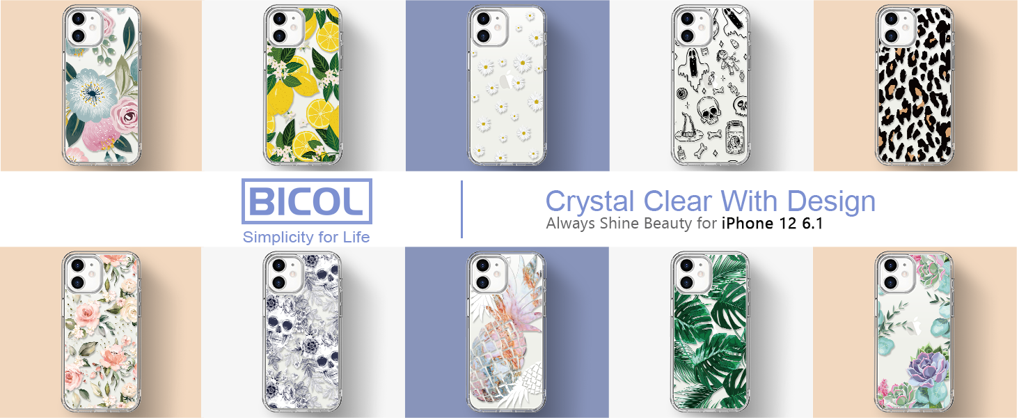 Amazon.com: bicol for iPhone 12 Case with Screen Protector and Camera Lens Protector ...