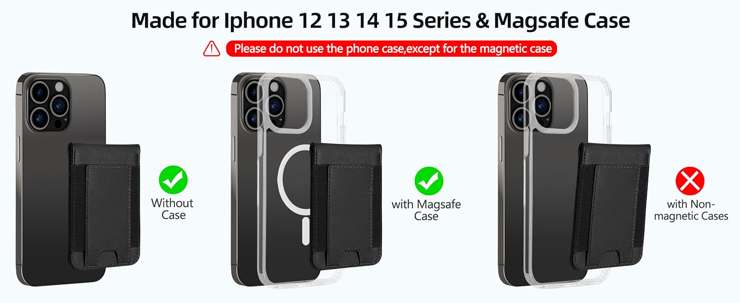 Amazon.com: ExtreLife for Magsafe Wallet, Adjustable Stand, Open ID Window, Magnetic Wallet for ...