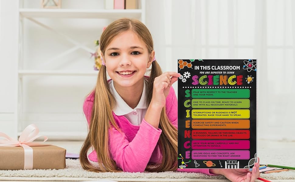 Amazon.com: ADOGEO Science Classroom Rules Poster - in This Classroom ...