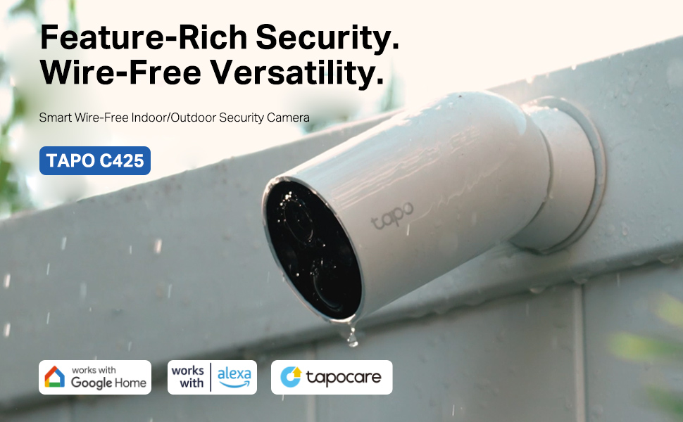 Buy Tapo TP-Link C425 Pack of 2 Wire-Free Indoor/Outdoor 2K QHD 4MP 1440p Battery Powered Smart ...