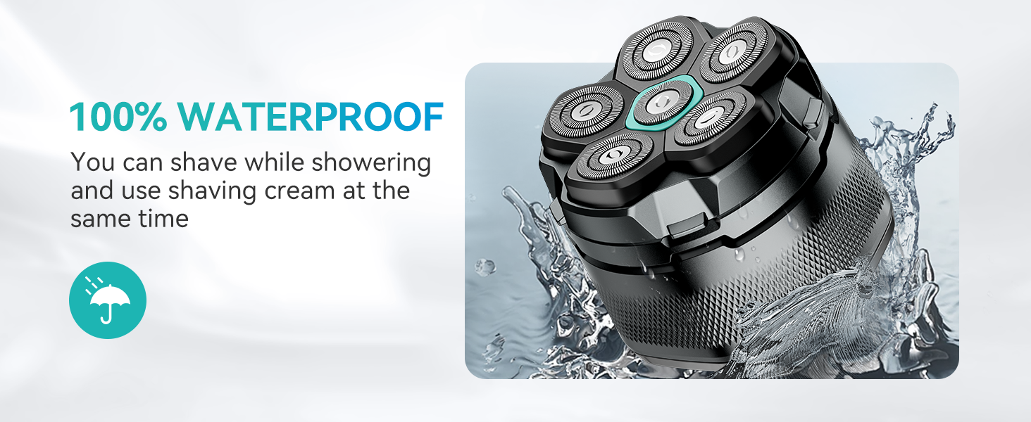 Head Shaver, kensen 6D Head Shavers for Bald Men, Electric Razor IPX6 ...