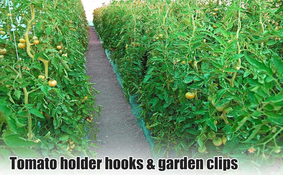 Amazon.com : 10pcs Tomato Support Hooks with 20pcs Tomato Clips, J Hooks to Prevent Tomatoes ...