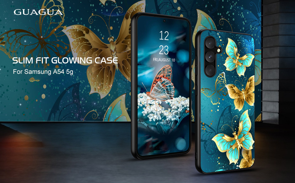 Amazon.com: GUAGUA for Samsung Galaxy A54 5G Case Glow in The Dark, Samsung A54 Phone Case, Cute ...