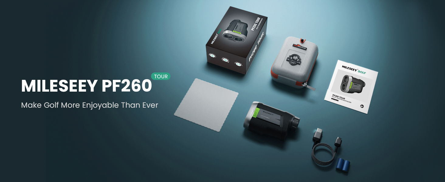 Amazon.com : MILESEEY PF260 Golf Rangefinder with Slope, Removable Battery Power, 1100 yd ...