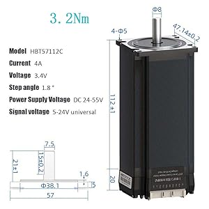 Amazon.com: Nema 23 57mm Stepper Motor Kit Integrated Servo System Smart Closed Loop Step Motor ...