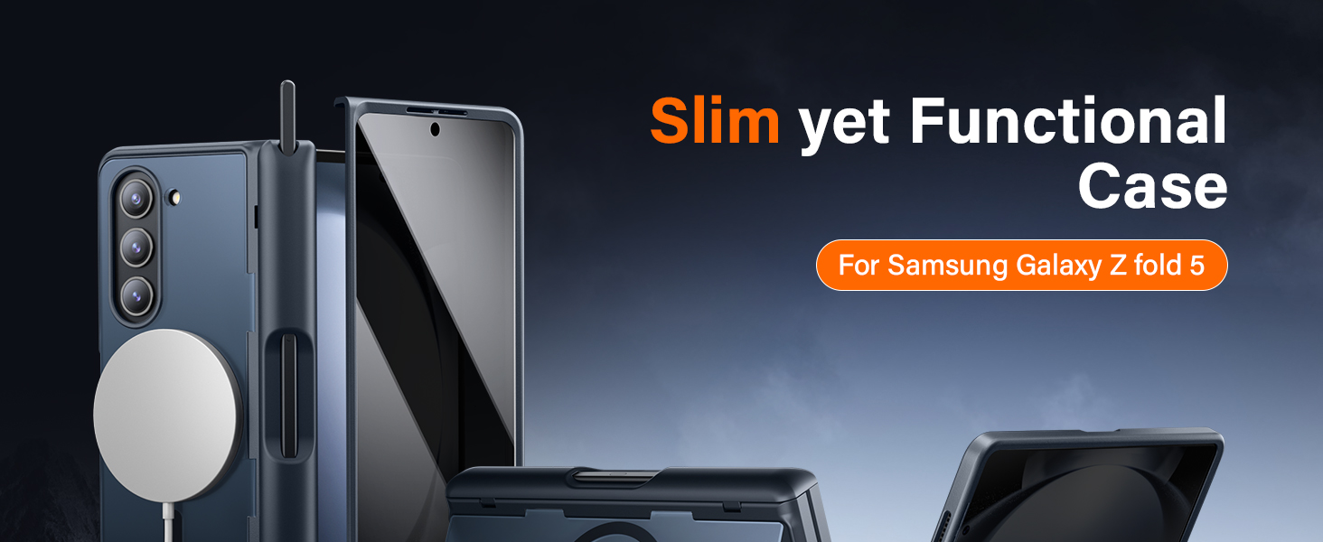 Amazon.com: MOBOSI Privacy for Samsung Galaxy Z Fold 5 Case [Compatible with Magsafe], [Built-in ...