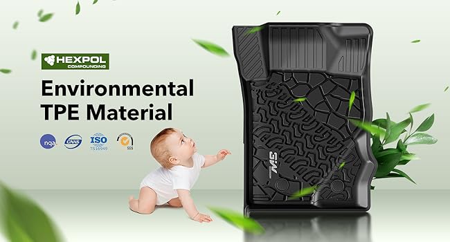 Amazon.com: 3W Floor Mats & Cargo Liner Compatible for 2021-2023 Ford Bronco 4 Door, TPE All ...