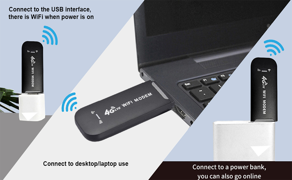 4G LTE Wireless USB Dongle Stick with All SIM Network Support | Plug & Play Data Card with up to ...