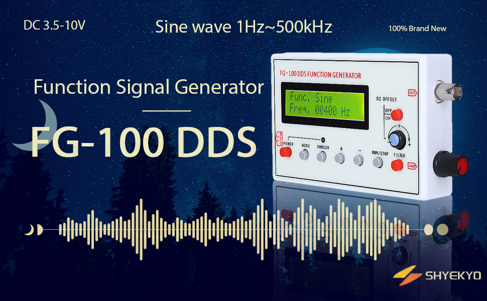 Fg100 Dds Function Generator Sine Frequency 1hz500khz Counter Source Generator Meter Output