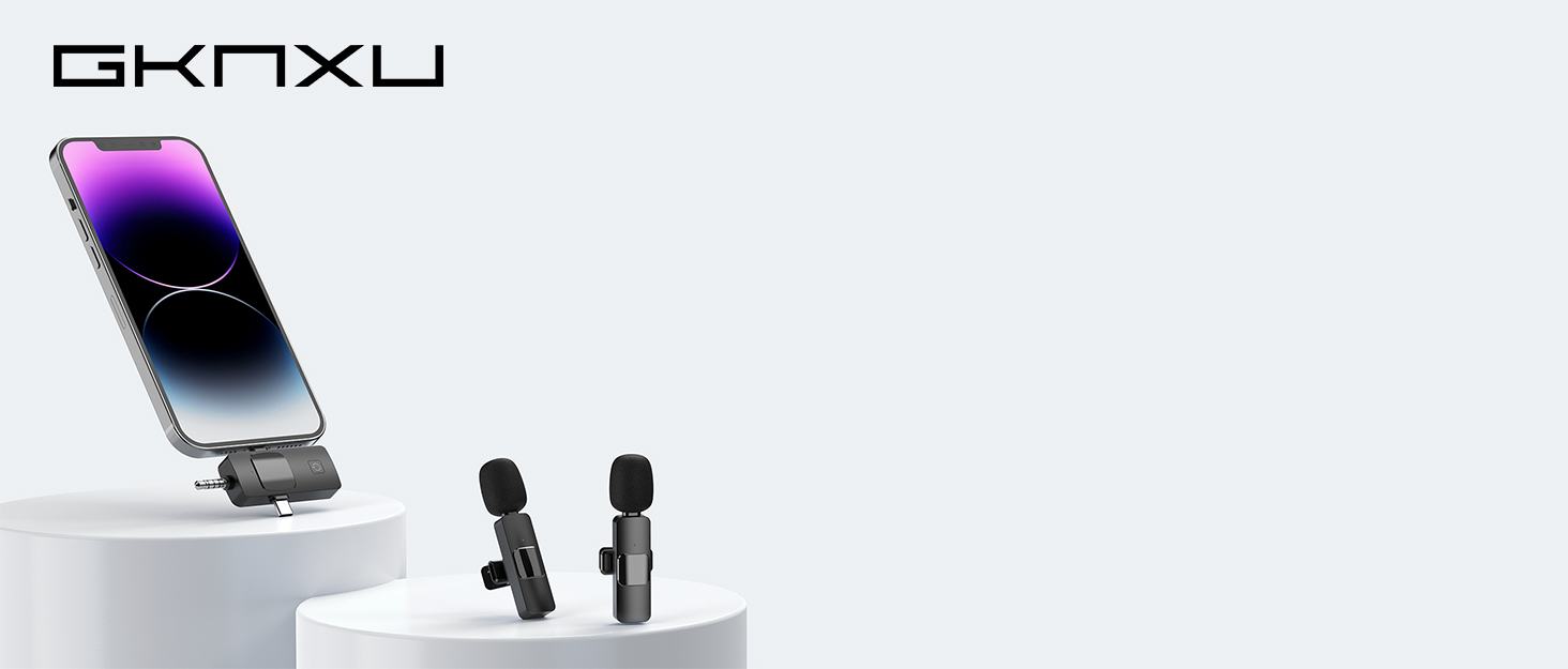 Amazon.com: GKNXU 3 in 1 Wireless Lavalier Microphone for iPhone, iPad, Android, Camera, USB C ...
