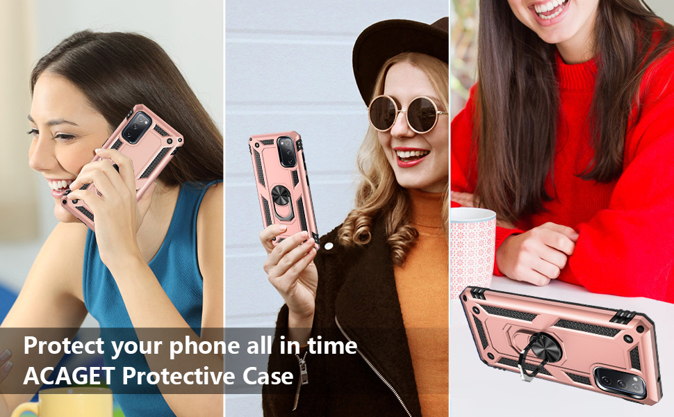 Amazon.com: Auzuoton Phone Case for Samsung Galaxy S20 FE, Military Grade Protection, Rotatable ...