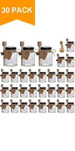 Amazon.com: Woaiwo-q Hexagon Mini Glass Honey Jars, 1.5 oz 30 Pack Hexagon Glass Jars with Lids ...