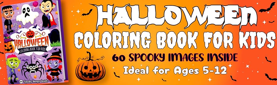 Halloween Coloring Book for Kids: 60 Spooky Images Inside: Printing ...