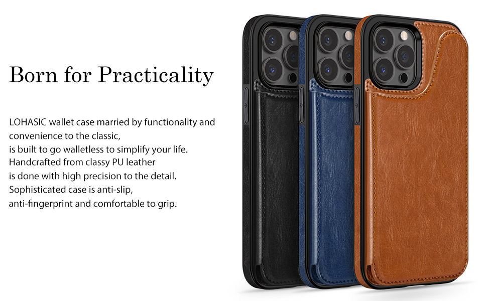 Amazon.com: LOHASIC for iPhone 14 Pro Max Wallet Case, 5 Card Holder ProMax Phone Cover to Men ...