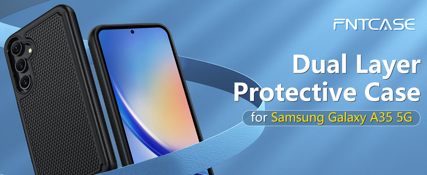 Amazon.com: FNTCASE for Samsung Galaxy A35-5G Case: Dual Layer Protective Heavy Duty Cell Phone ...