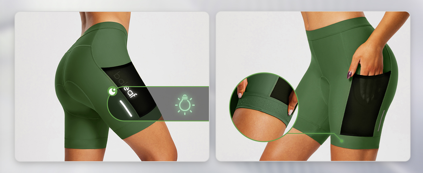 Amazon.com: BALEAF Padded Bike Shorts Women 6'' Lycra Cycling Shorts 4D Gel Padding Biking Biker ...