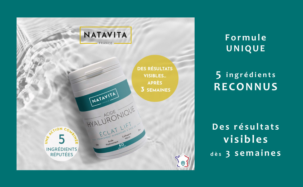 ACIDE HYALURONIQUE + COLLAGÈNE MARIN + ZINC + Q10 + Curcuma | Formule complète Anti-âge ...