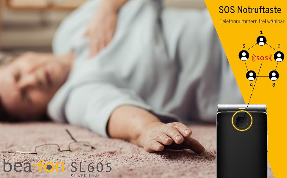 Beafon, SL605, Silverline, Klapphandy, Seniorenhandy mit SOS Notruftaste, Handy, Tastenhandy ...