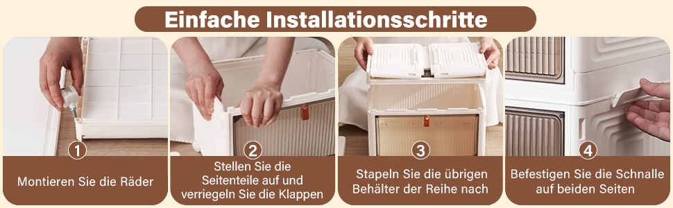 BTGGG 3 Tier Storage Box with Lid, 20 L x 3 Plastic Boxes, Storage ...