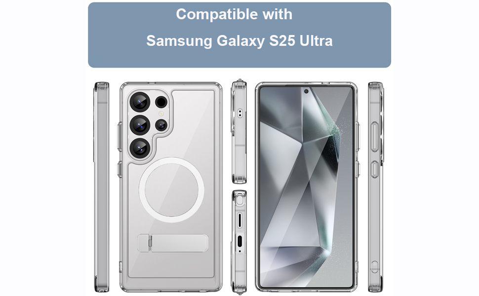 Amazon.com: Hiooloon for Samsung Galaxy S25 Ultra Magnetic Case Clear Compatible with MagSafe ...