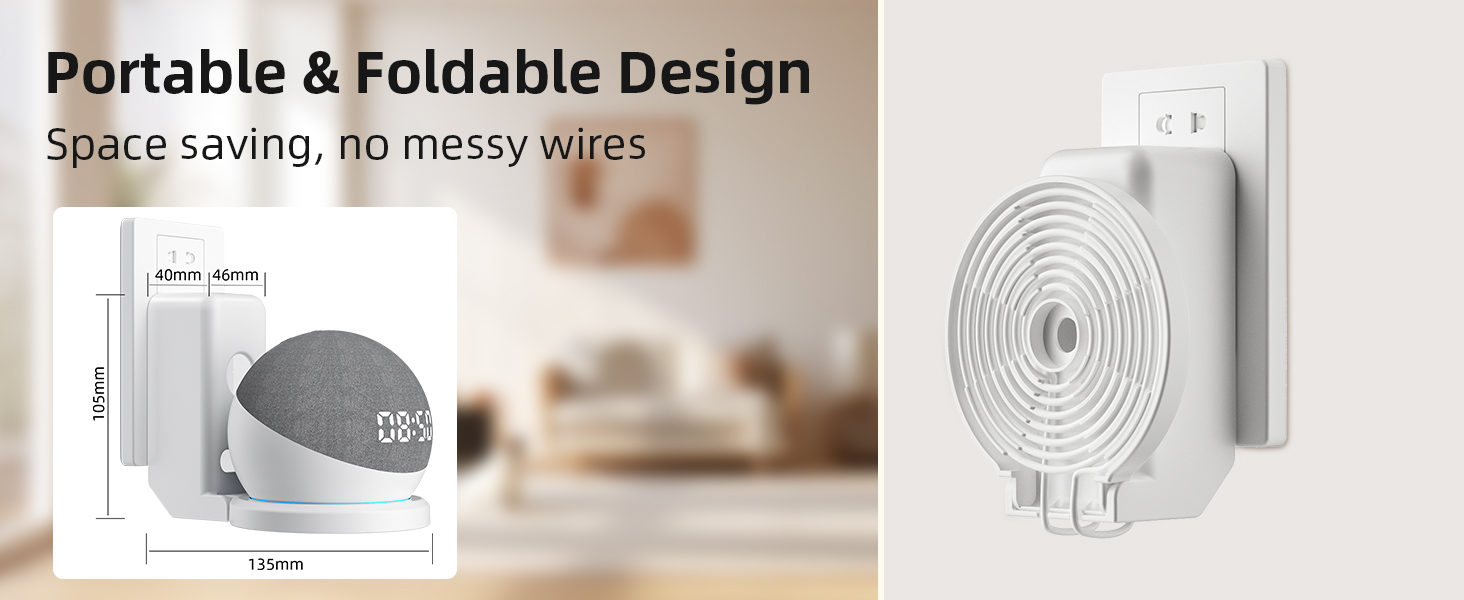 Amazon.com: COOYA Wall Mount Holder for Echo Dot 4th 5th Generation, Outlet Hanger Stand Speaker ...