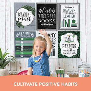 Amazon.com : Hadley Designs 6 Farmhouse Reading Posters For Classroom ...
