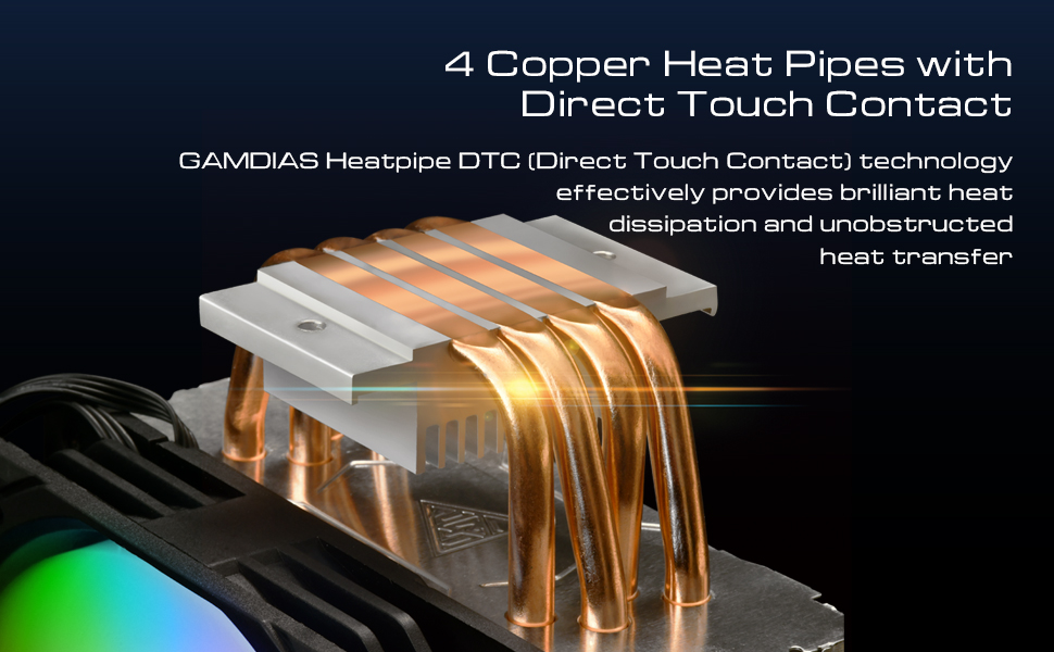 GAMDIAS BOREAS E1-410 CPU Air Cooler - High Cooling Performance ...