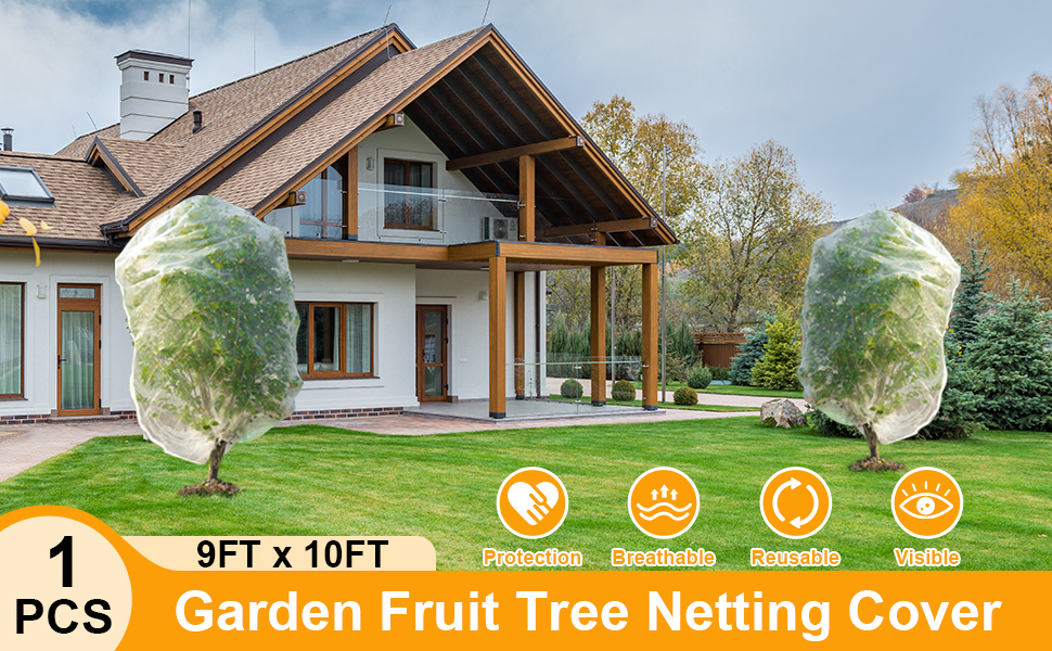 Amazon.com : letesult 9 X 10Ft Large Fruit Tree Netting Bags, Tree ...
