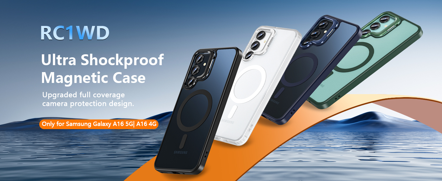 Amazon.com: RC1WD Magnetic for Samsung Galaxy A16 5G Phone Case with Screen Protector ...