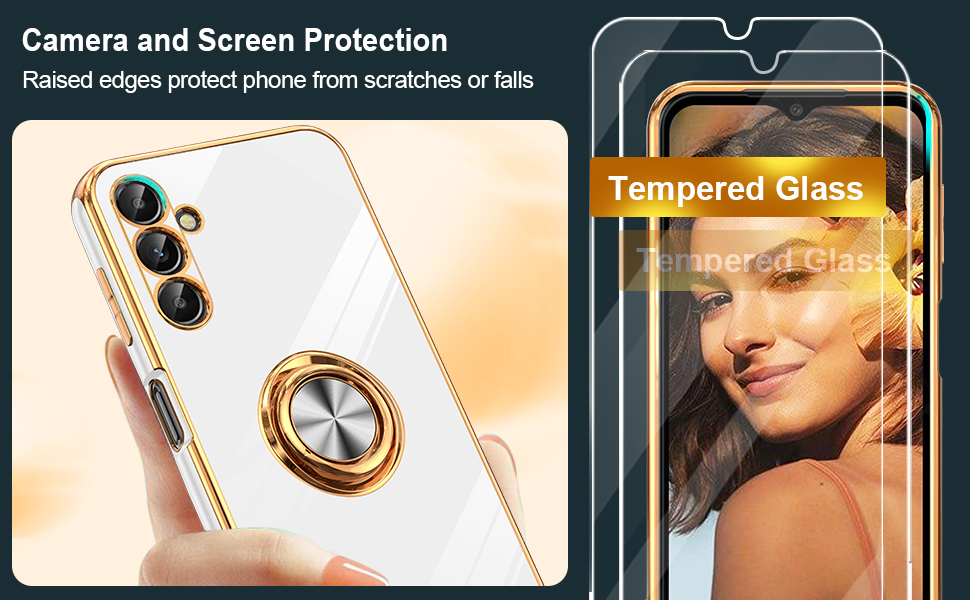 Amazon.com: LeYi for Samsung Galaxy A14 5G Case with Tempered Glass Screen Protector [2 Pack ...