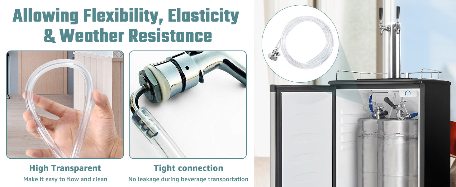 Amazon.com: MRbrew Draft Beer Line with Barb Connector, Kegerator ...