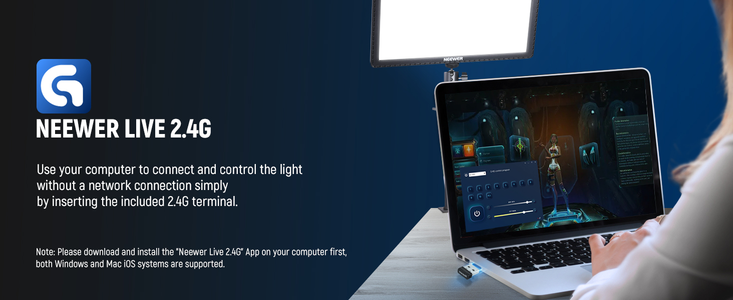 Amazon.com : NEEWER GL1 PRO 15.5" Key Light Streaming Light, Video Light with 2.4G PC, Mac ...