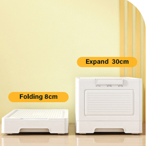 BTGGG 3 Pack Stackable Storage Boxes Large 50L*3 Foldable Collapsible ...