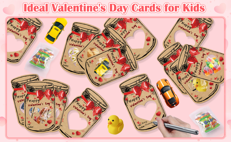 Amazon.com : GoClimber Valentines Day Cards for Kids School, 50 Pack ...