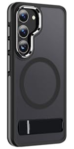 Amazon.com: MALEWOLF Magnetic for Samsung Galaxy S24 Fe Case with Stand, Fits for Magsafe, Anti ...
