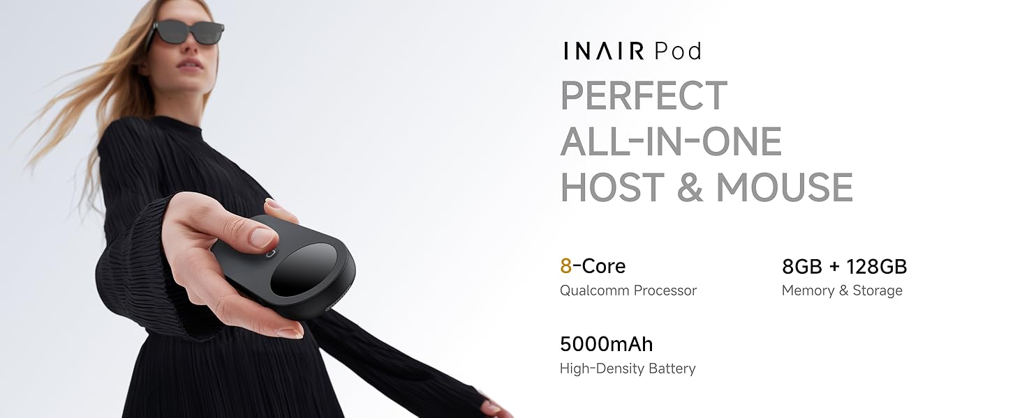 Amazon.com: INAIR 2 Pro Set| AR Glasses + Pod| 6-Screen Expansion| Wireless PC Streaming ...