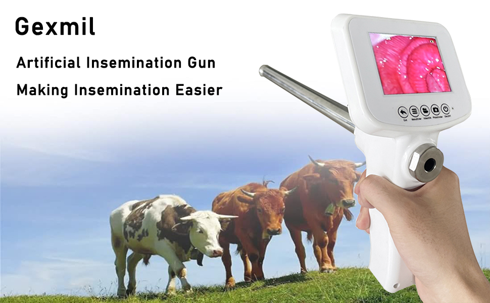 Amazon.com: Gexmil Cow Artificial Insemination Device Cow Visual Endoscope Sperm AI Gun Tools ...