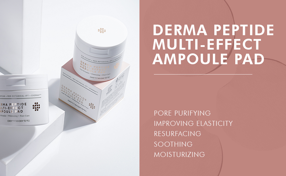 Amazon.com : DERMACENTRIC Derma Peptide Multi-Effect Ampoule Pad 70 Sheets - Exfoliating PHA ...