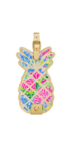 Amazon.com | Lilly Pulitzer Women's Leatherette Luggage Tag, Beach Loot | Luggage Tags