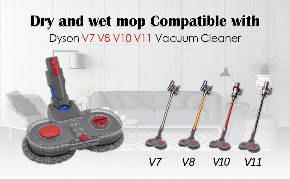 Amazon.com: Coodss Dry and Wet Mop Cleaning Head for Dyson V7 V8 V9 V10 ...