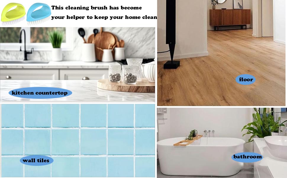 Amazon.com: 2 Pack Scrubbing Brushes for Cleaning, Heavy Duty Scrub ...