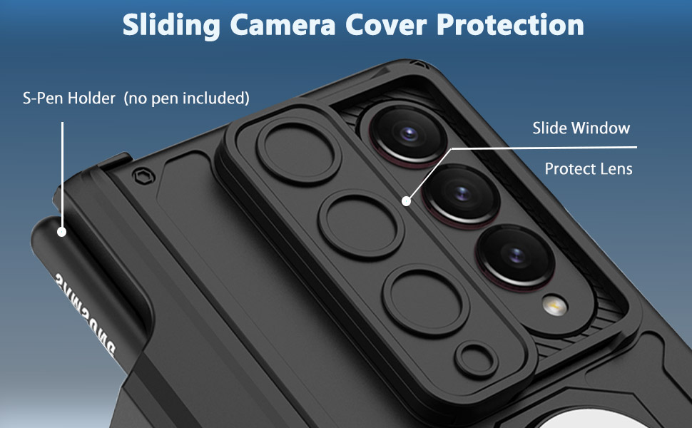 Amazon.com: NINKI Compatible Camera Cover Case for Samsung Galaxy Z Fold 4 with Magnetic Hinge ...