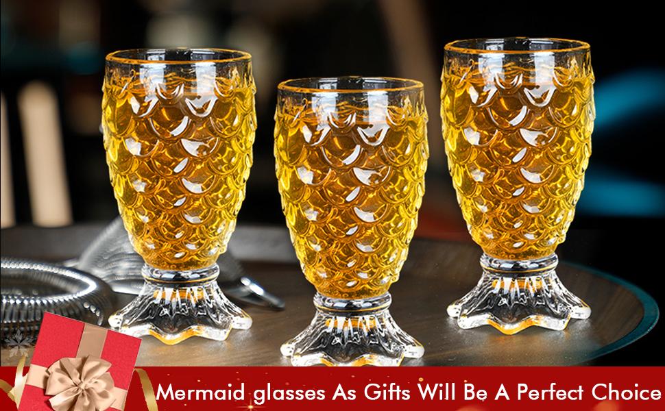 Buy flatmop Shot Glass Pineapple Shape Glass Set of 6 Pcs 180 ml Online ...