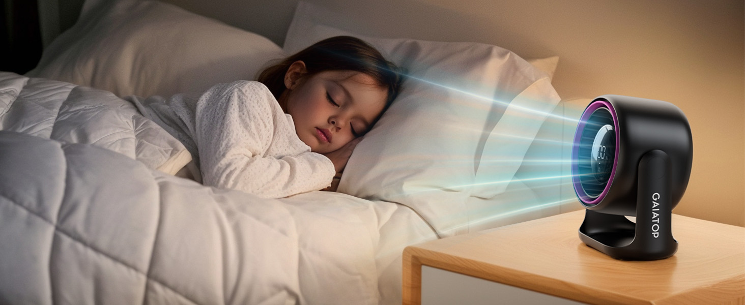 Amazon.com: Gaiatop Desk Fan with Touch Control, 4000mAh Battery, 5 Speeds Ultra Quiet Bedroom ...