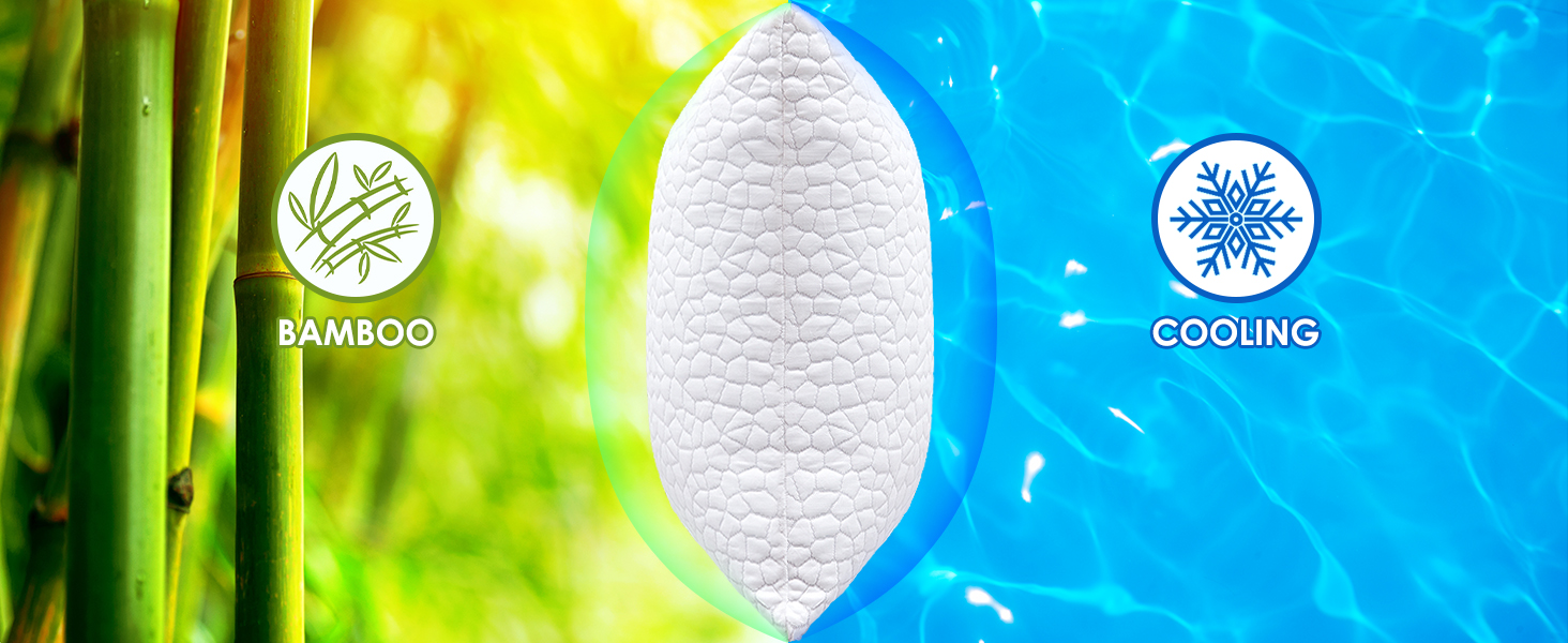 Cooling Bed Pillows for Sleeping 1 Pack Shredded Memory Foam Pillows ...