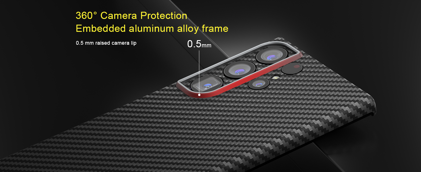 Memumi Real Aramid Fiber Case for Samsung Galaxy S23 Ultra, Slim Fit with Military-Grade Drop ...