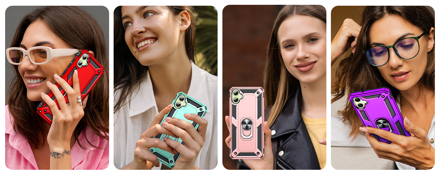 LeYi for Samsung Galaxy A05 Case and 2 Tempered Glass Screen Protector and 2 Camera Lens ...