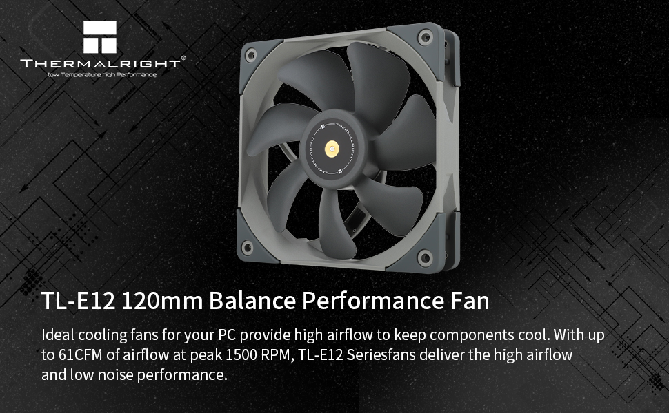 Amazon.com: Thermalright Enfriador de ventilador de CPU TL-E12, con alta velocidad de 1500 RPM ...