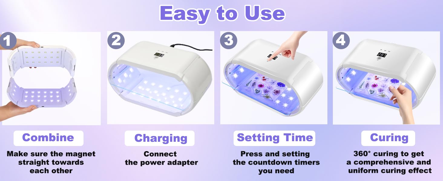 Amazon.com: ENERFUN UV Light for Resin - Fast Curing UV Resin Light with Adjustable Time Setting ...