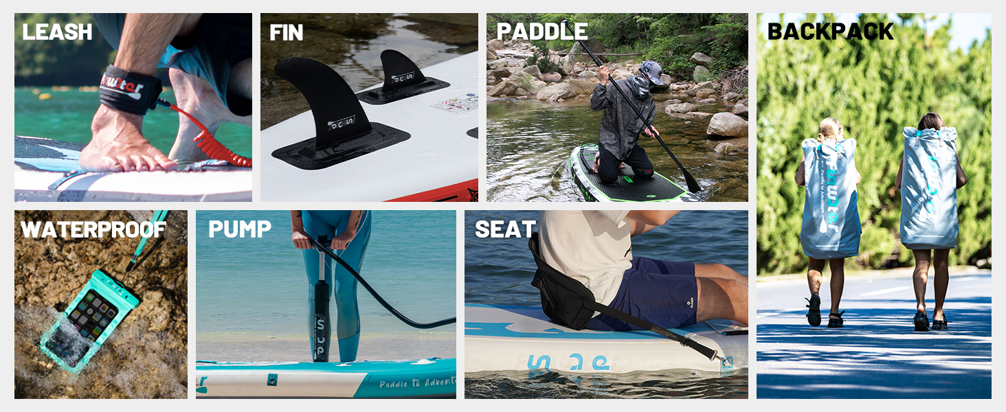 FunWater SUP Inflatable Stand Up Paddle Board Ultra-Light Inflatable ...